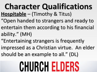 Church Elders and their qualifications | PPT