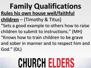 Church Elders and their qualifications | PPT