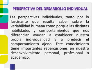El desarrollo de la personalidad | PPTX