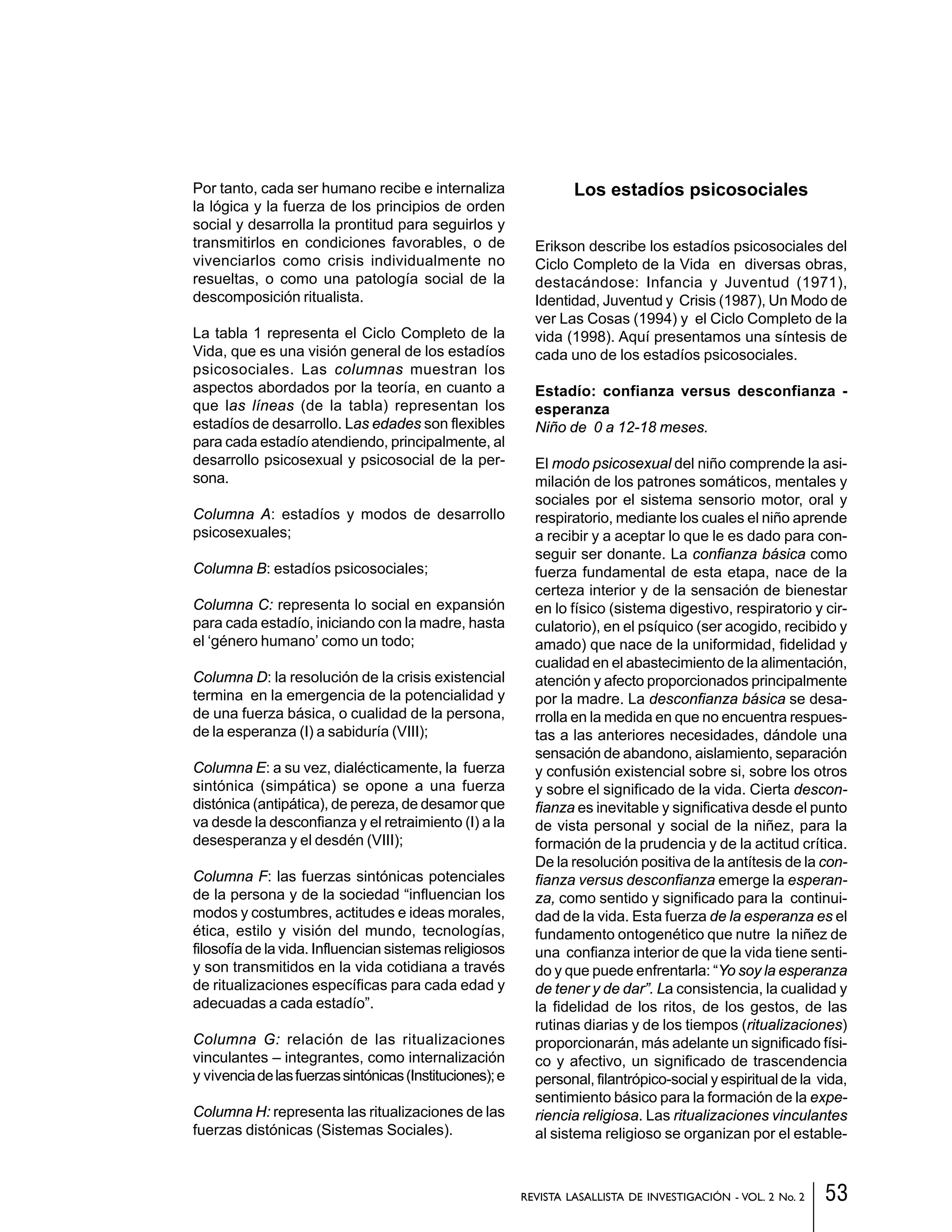 El desarrollo psicosocial de eric erikson del adulto | PDF