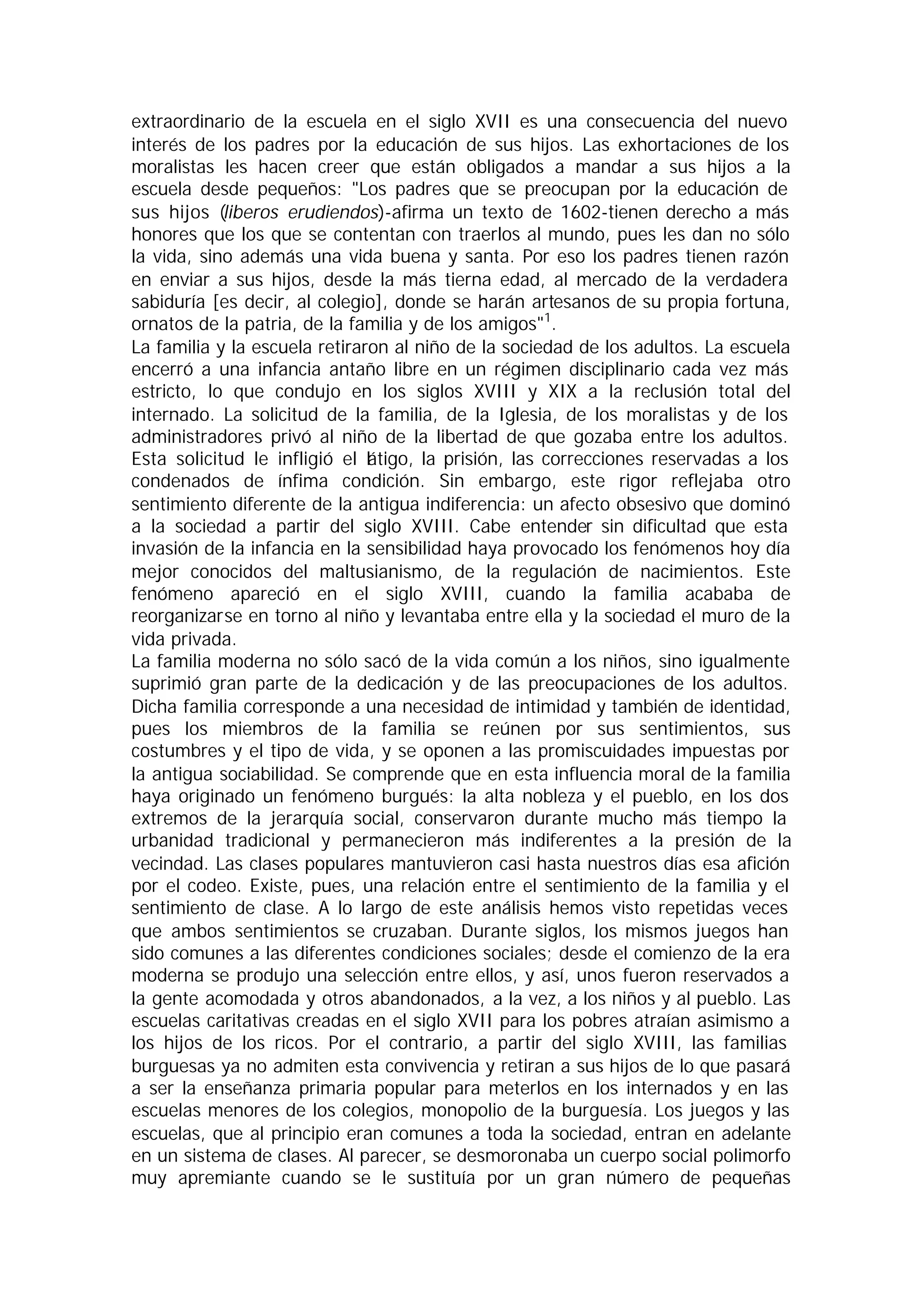 El descubrimiento de la infancia philippe aries | PDF