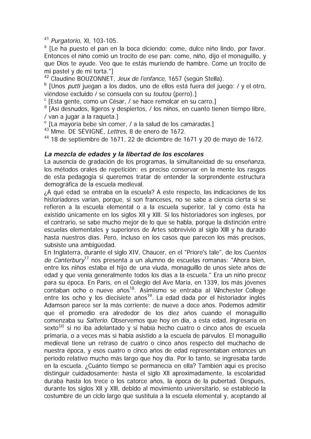 El descubrimiento de la infancia philippe aries | PDF