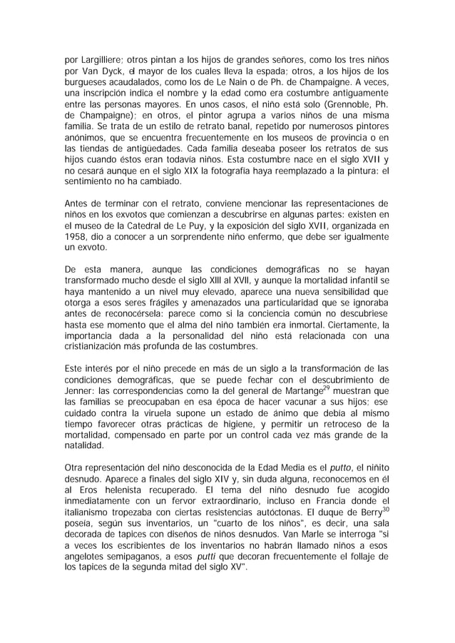 El descubrimiento de la infancia philippe aries | PDF