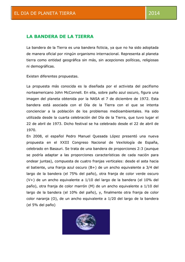El Día del Planeta Tierra. | PDF