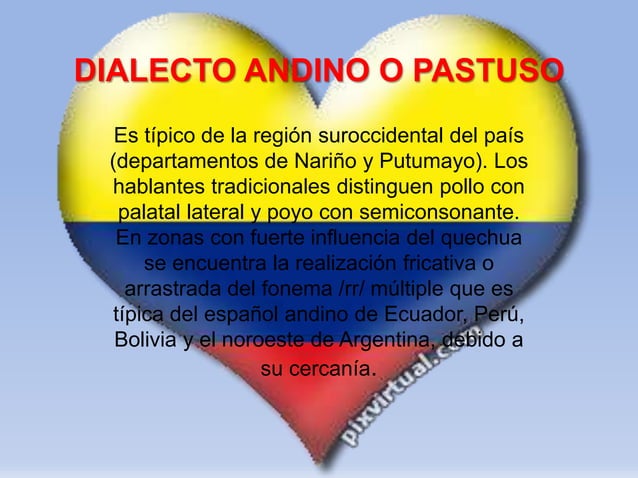 El dialecto colombiano | PPTX
