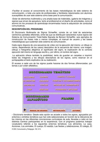 El diccionario multimedia de signos schaeffer | PDF