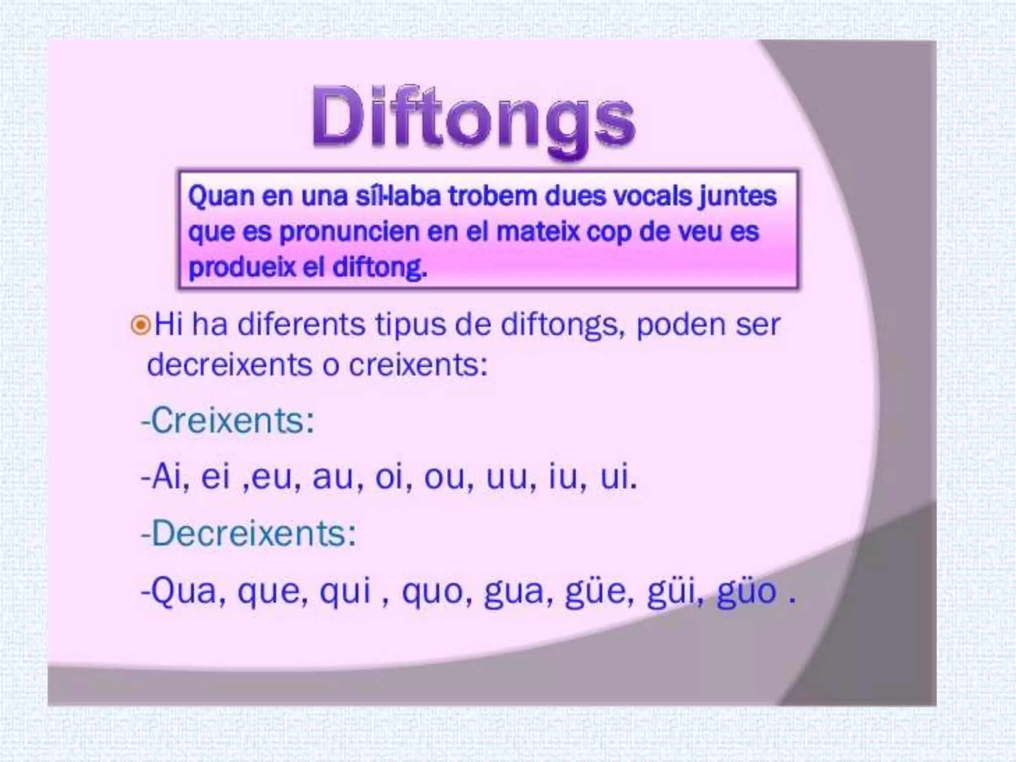 El diftong i el hiat | PPTX