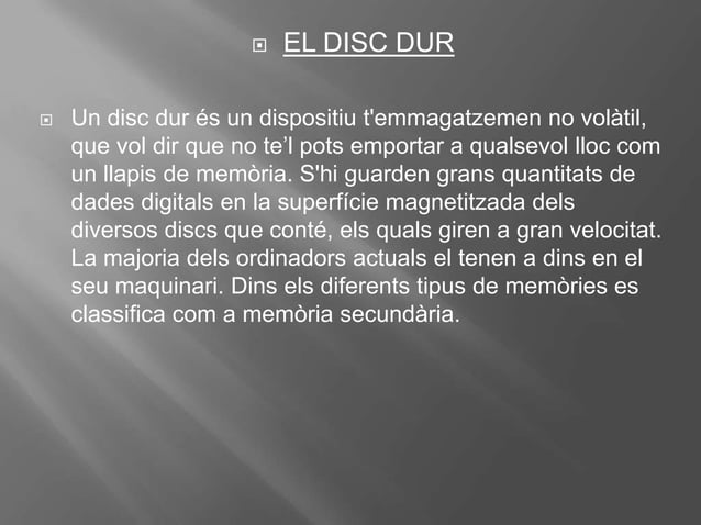 El disc dur | PPTX