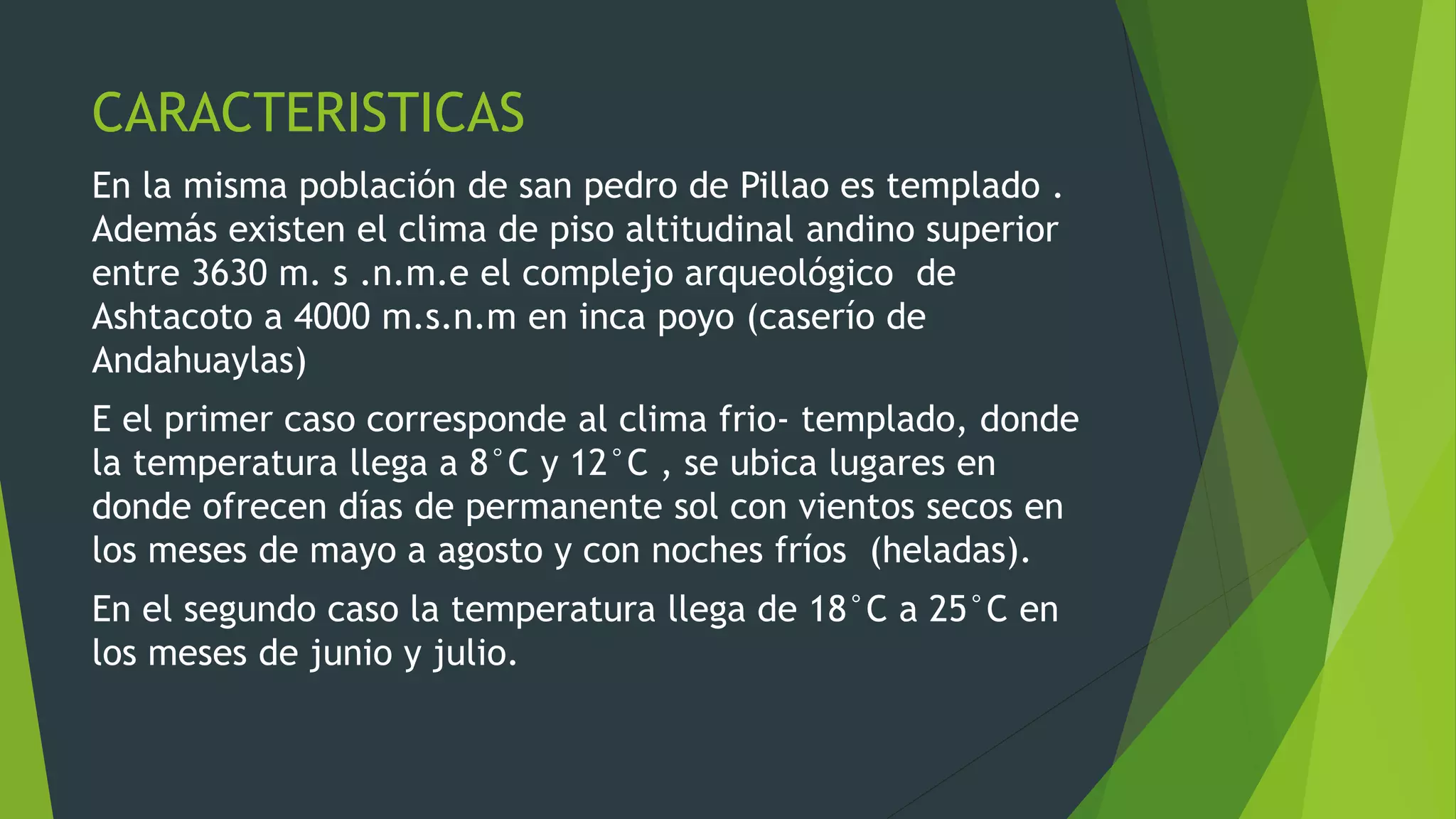 El distritro de san pedro de pillao | PPTX
