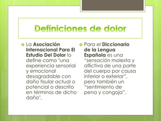 El dolor | PPTX