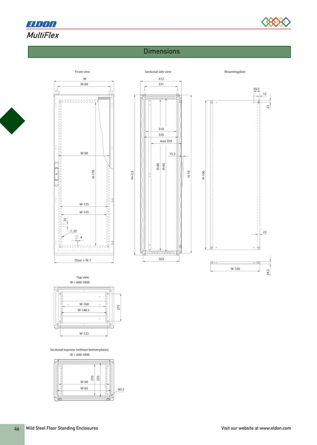 Eldon Electrical Enclosures - Floor Standing Stainless Steel Enclosures ...