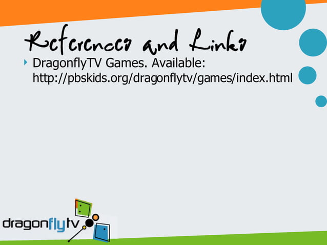 Analysis of the PBS Kids DragonflyTV Digital Games | PPT