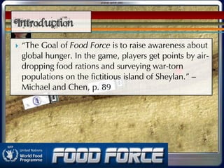 Analysis of Food Force using the Design-Play-Experience Model | PDF