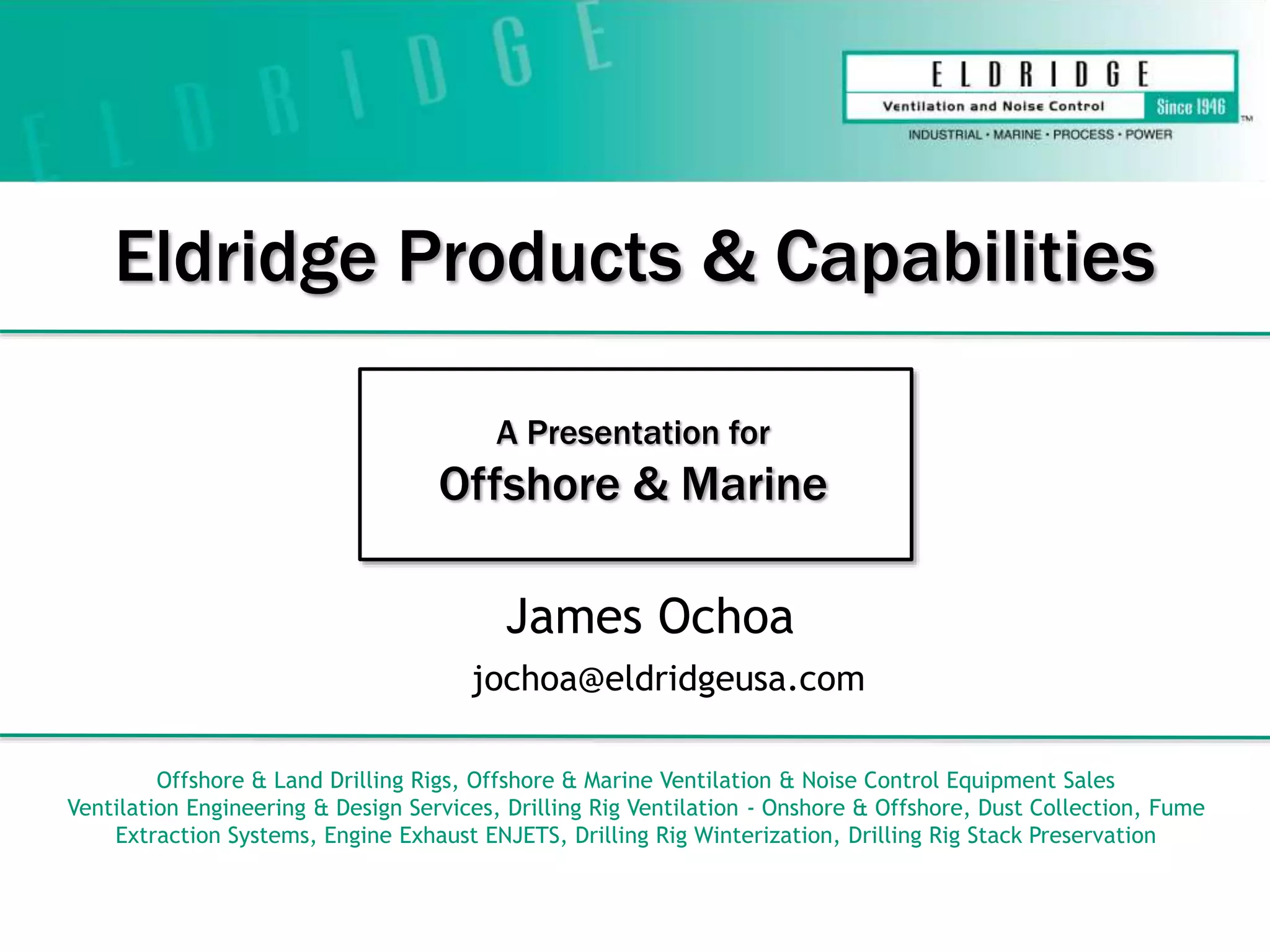 Eldridge Offshore & Marine Ventilation | PPSX