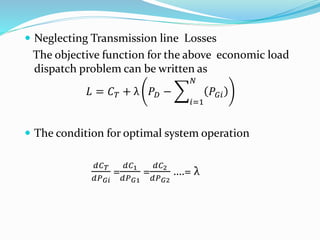 ECONOMIC LOAD DISPATCH USING PARTICLE SWARM OPTIMIZATION | PPTX
