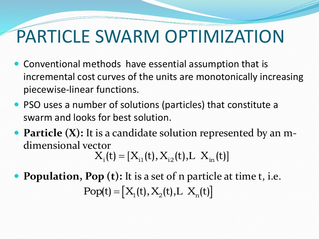 Economic Load Dispatch Using Particle Swarm Optimization