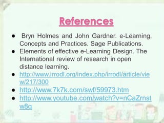 ppt e-learning design, concepts and considerations. | PPT