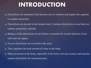 Electrolytes | PPTX