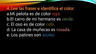 Aula de ELE presentación: Los colores y mis juguetes preferidos | PPTX