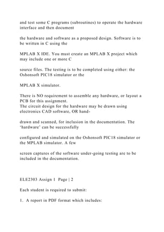 ELE2303 Assign 1 Page 1 ELE2303 Embedded Systems Design.docx