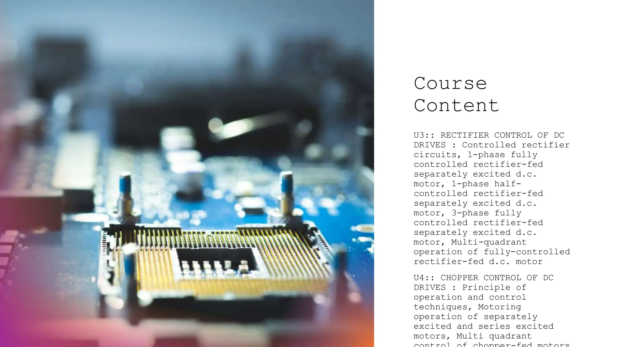 This presentation has zero lecture of Electric Drive | PPTX