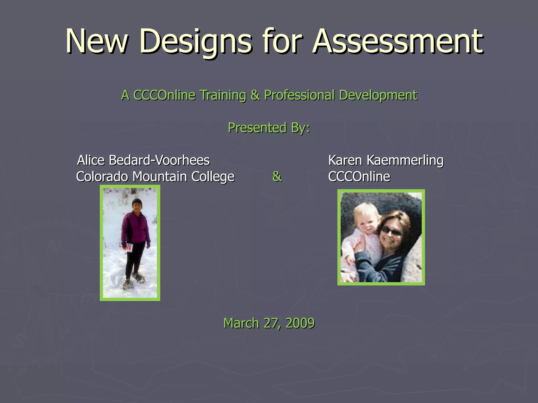 New Designs for Assesssment | PPT