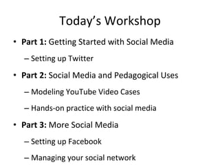 Social Media in Education Workshop | PPT