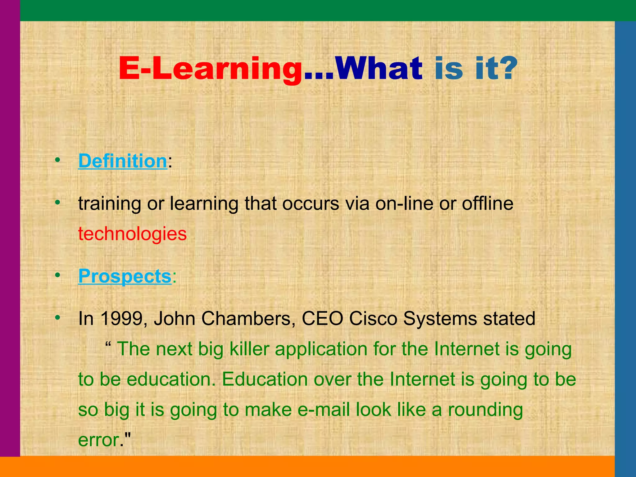 Introduction to E-Learning | PPS