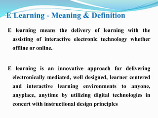 E learning | PPT
