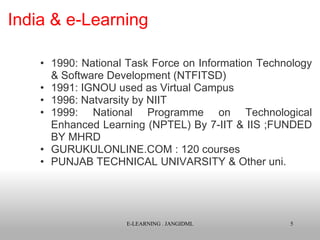 E learning ..jangid ml | PPTX
