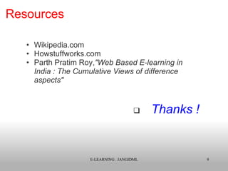 E learning ..jangid ml | PPTX