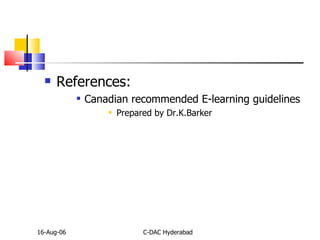 eLearning quality guidelines | PPT