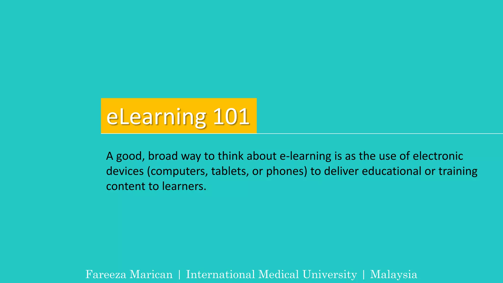 Elearning 101 | PPT