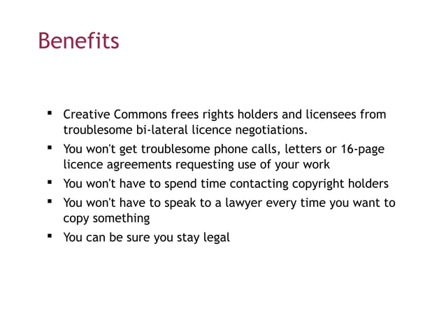 Copyright, Content Creation and Creative Commons