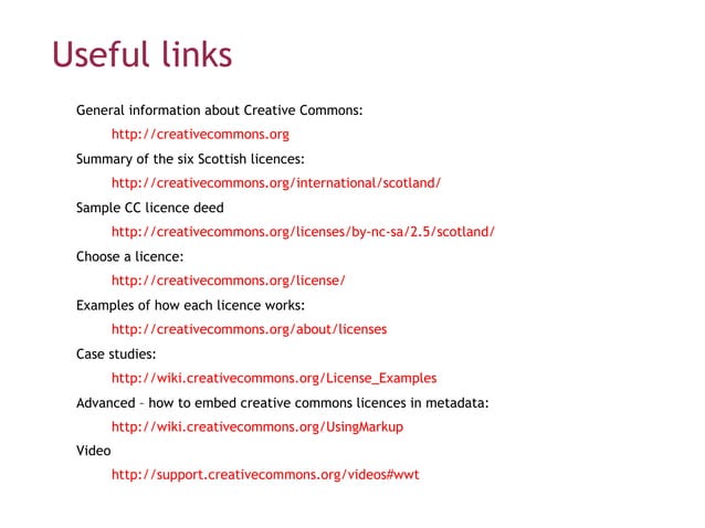 Copyright, Content Creation and Creative Commons