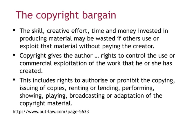 Copyright, Content Creation and Creative Commons