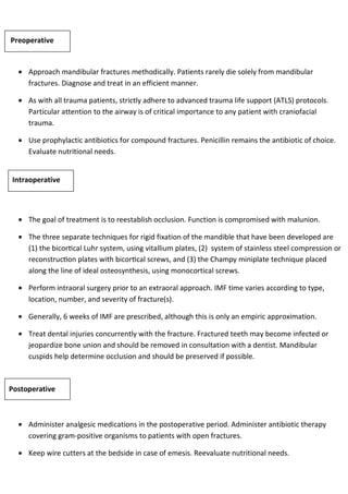 Symphysis & Angle MANDIBULAR FRACTURES | PDF