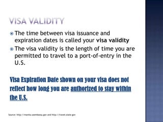 U.S. Visitor Visa | PPTX | Business Travel | Travel Type