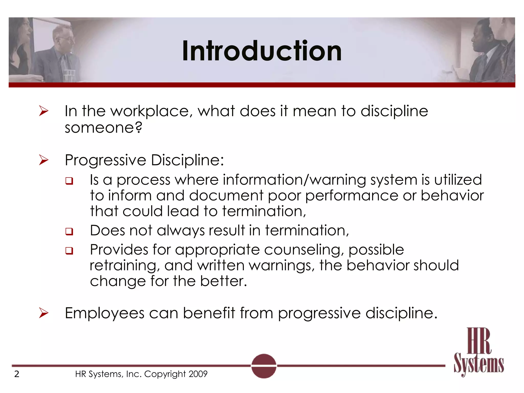 Elearning - Coaching & Progressive Discipline | PPTX