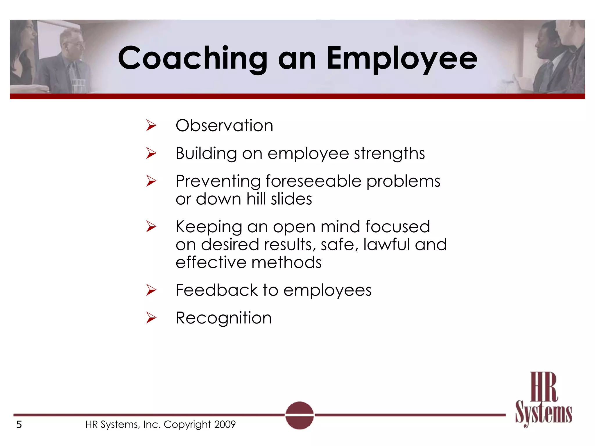 Elearning - Coaching & Progressive Discipline | PPTX