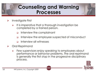 Elearning - Coaching & Progressive Discipline | PPTX