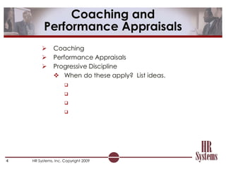 Elearning - Coaching & Progressive Discipline | PPTX