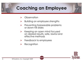 Elearning - Coaching & Progressive Discipline | PPTX