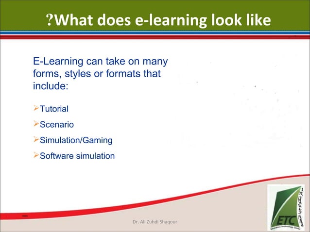E learning concepts and forms | PPT