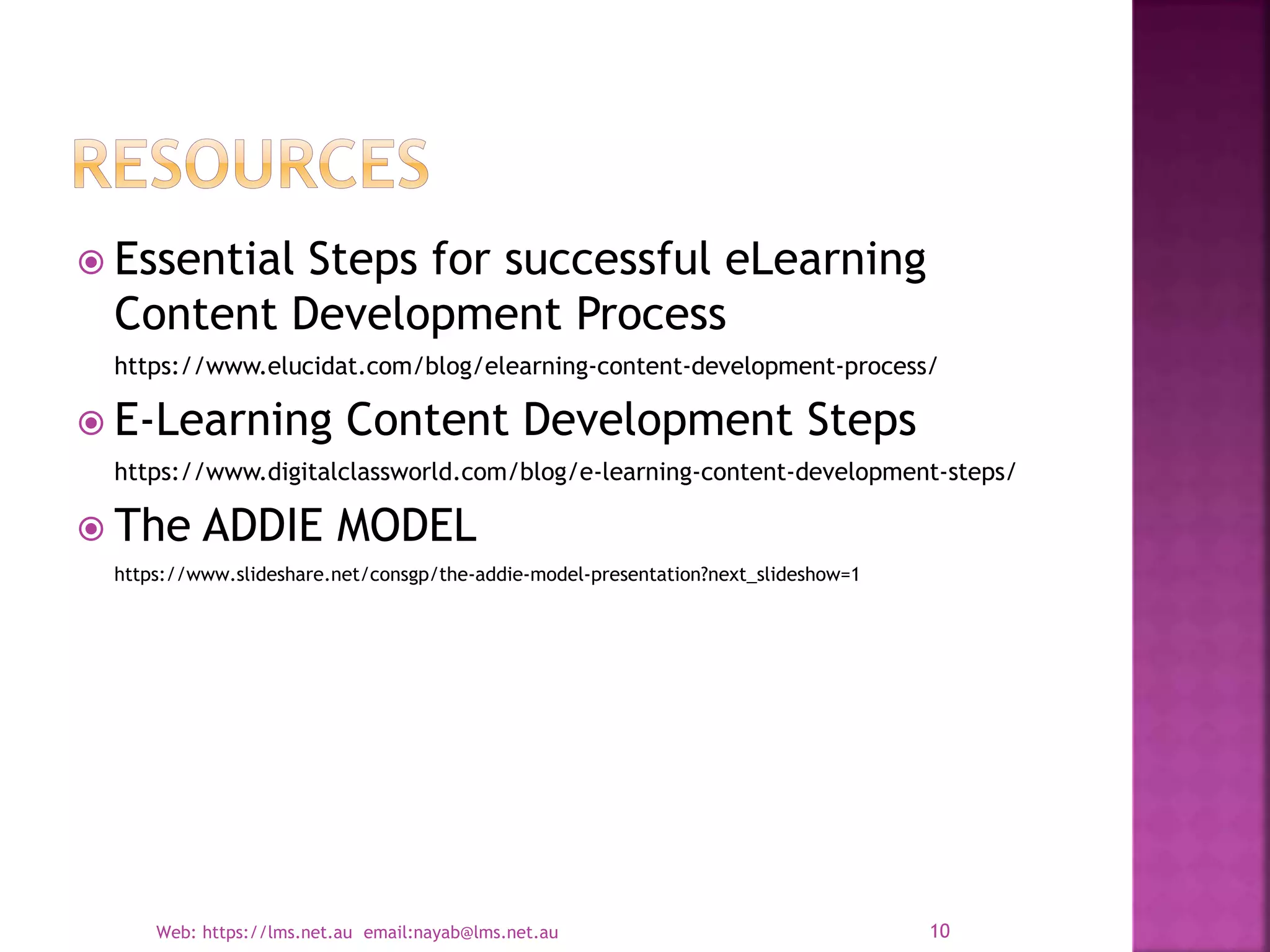 E learning Content development process | PPT