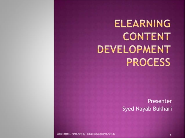 E learning Content development process | PPT