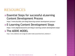 E learning Content development process | PPT
