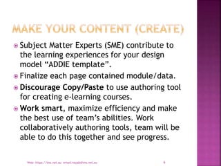 E learning Content development process | PPT