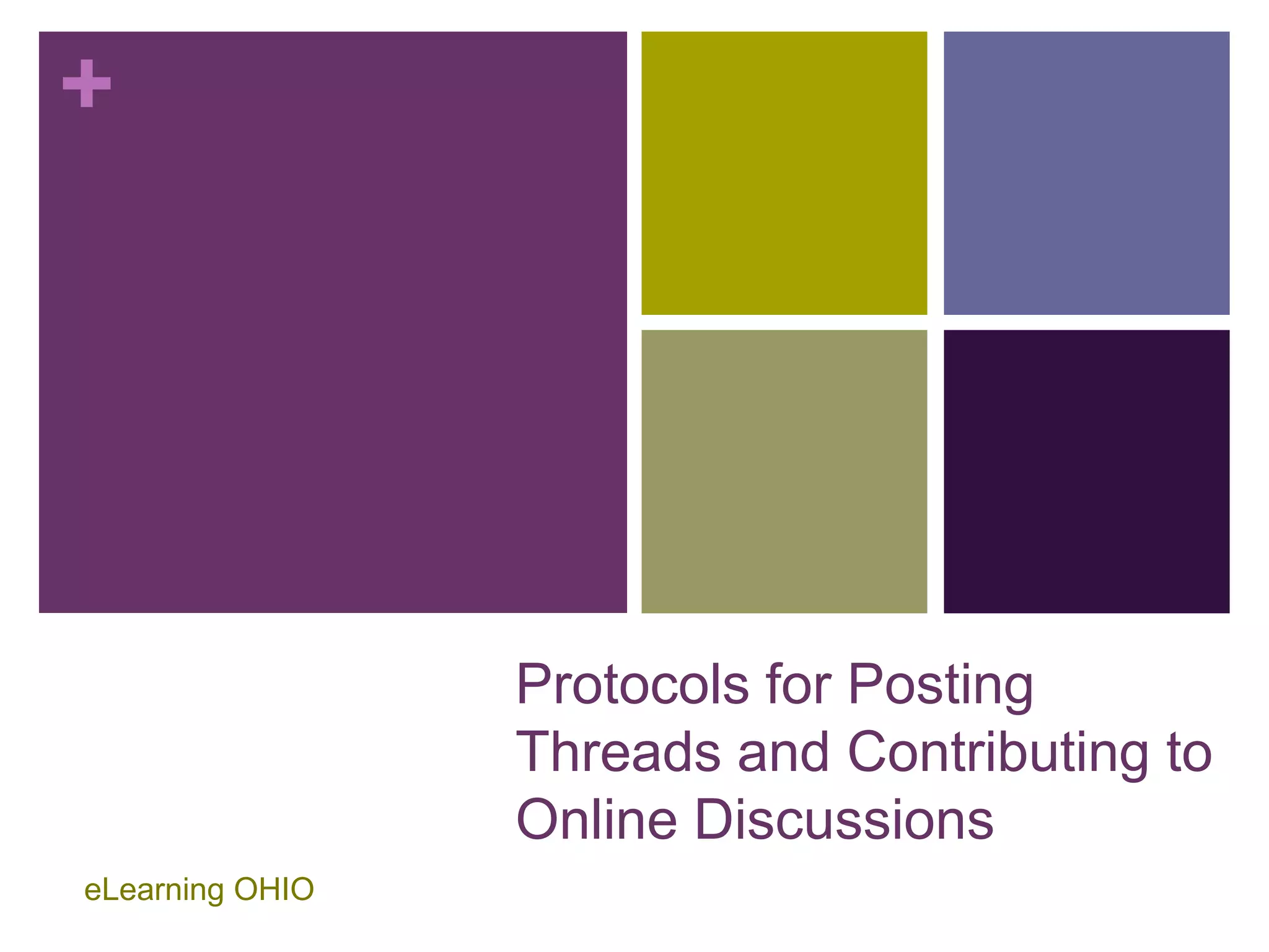 eLearning Discussion Protocols | PPTX