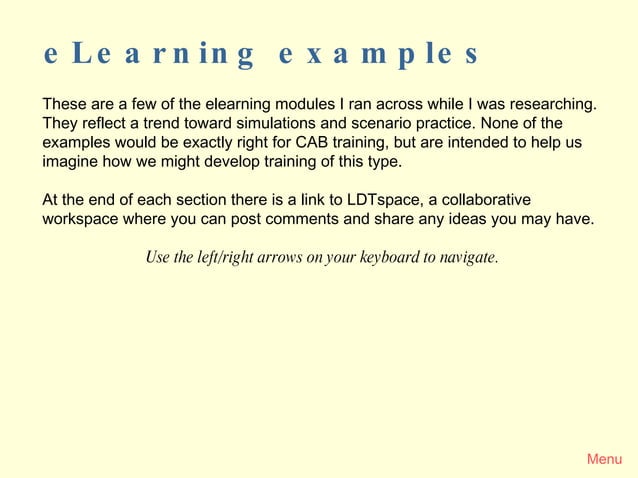 Elearning Examples | PPT